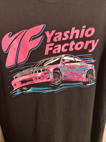 Yashio Factory HKS Nismo Black T-Shirt Japanese Auto Racing Men’s Size ...
