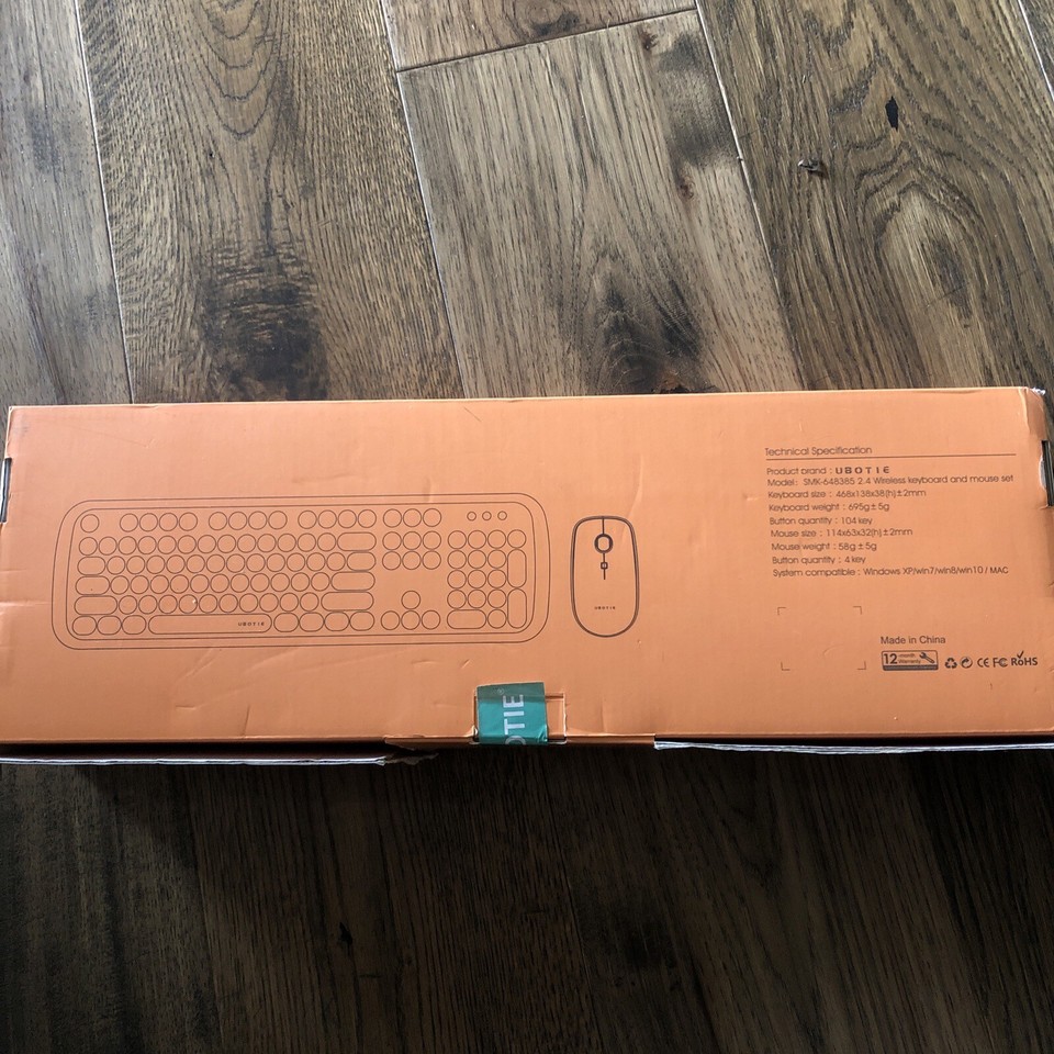Ubotie Wireless Transparent Keyboard and Mouse Combo GREEN | eBay