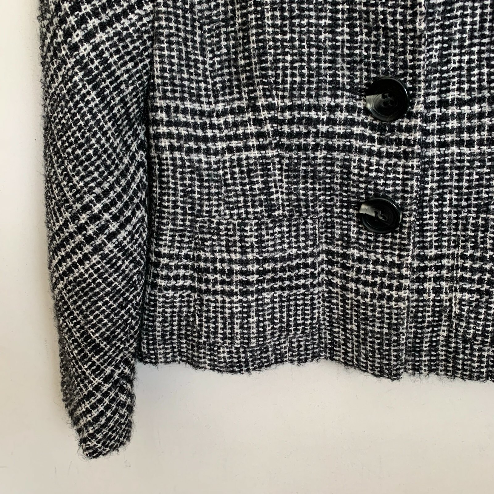 Talbots Collection Jacket Black White Collared Button… - Gem