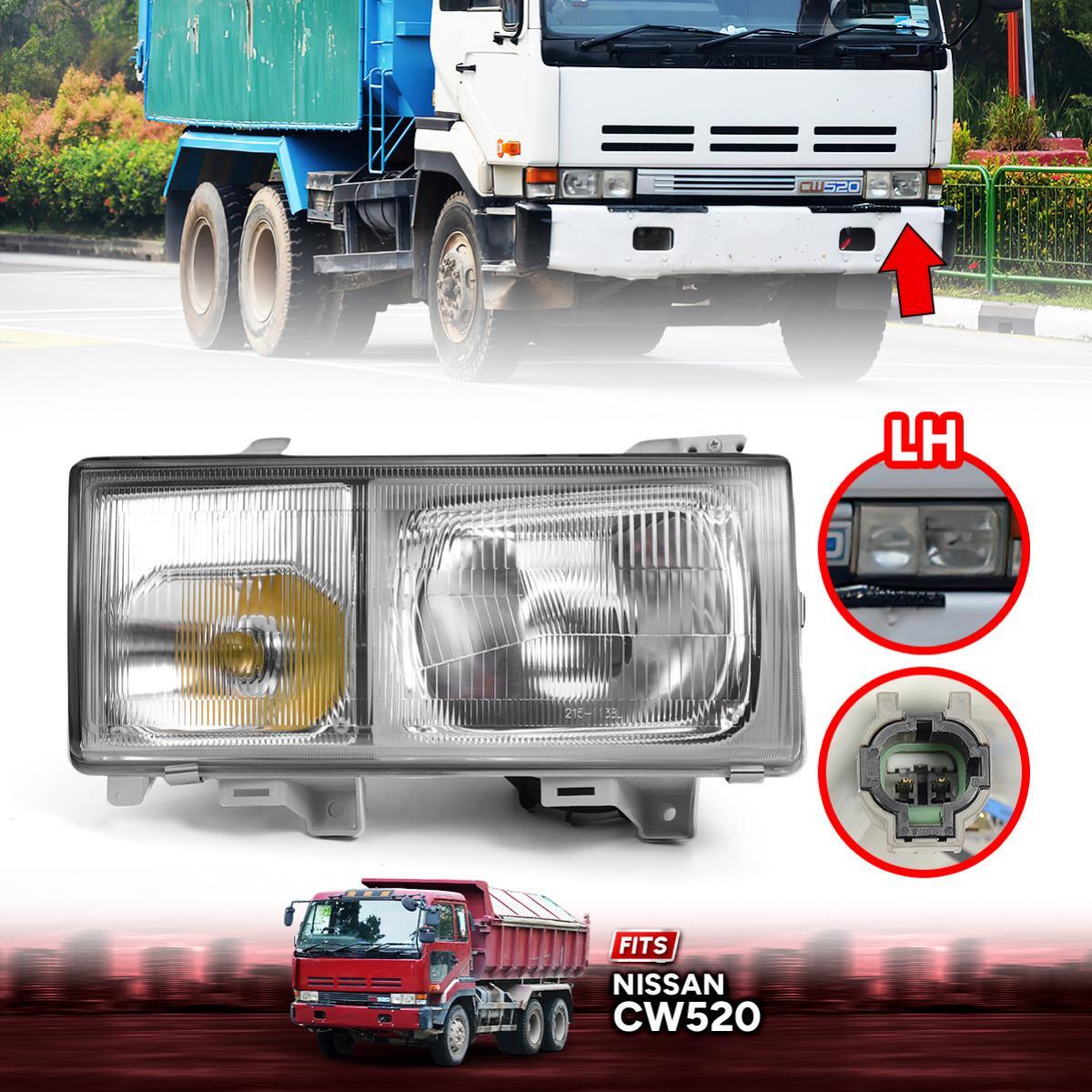 LH Left Head Lamp Front Light For Nissan UD Big Thumb CW520 Truck 1992 ...