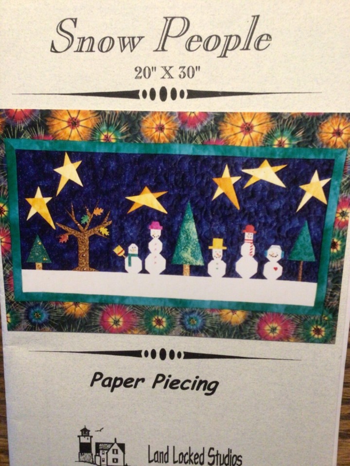 PATTERN Primitive Snowman Quilt Christmas Snowman Quilt NEW Land Locked ...