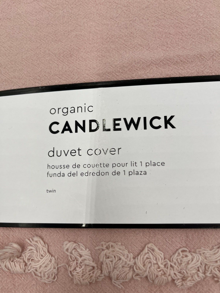 Pottery Barn Kids Organic Candlewick Duvet Cover Twin Blush #Q126 | eBay