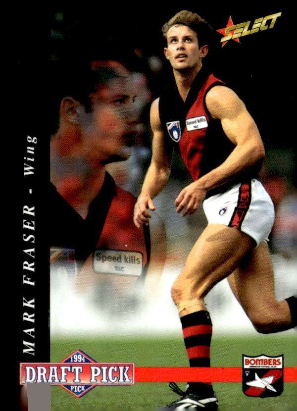 1995 AFL SELECT , MARK FRASER 94-95 DRAFT PICK ESSENDON | eBay Australia