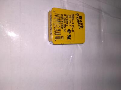 BUSS FUSES S505-3.15-R IEC 127-2 1500A 250V AC 2ABY4 5PK | eBay