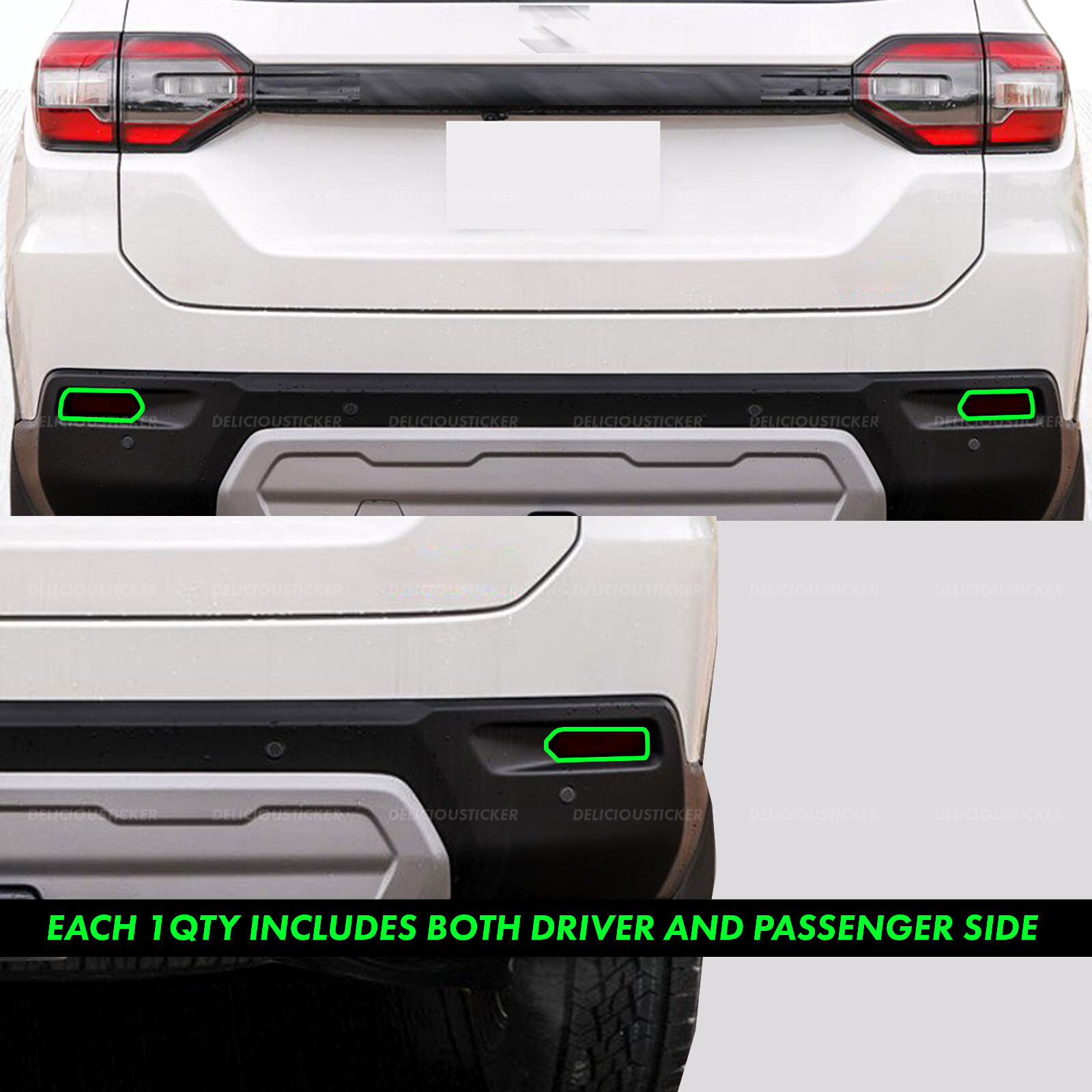For Honda Pilot 2023-2025 Rear Reflectors SMOKE Tint Decal PreCut Dark ...