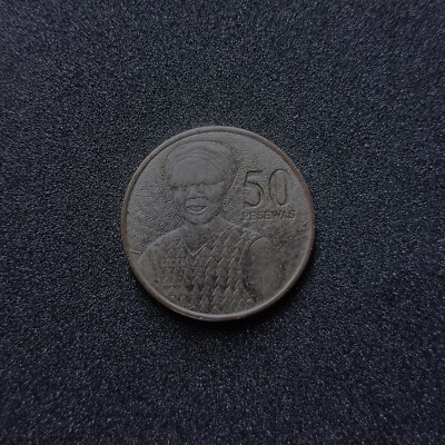 2007 GHANA FIFTY 50 PESEWAS COIN woman | eBay