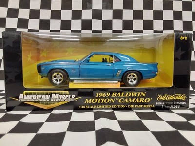 1/18 Scale Ertl 1969 Camaro Baldwin Motion 454 SS Rally Sport Phase III ...