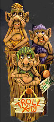 Ceramic Bisque~~ Ready to Paint ~~Trolls on a Triple Pier Stump | eBay