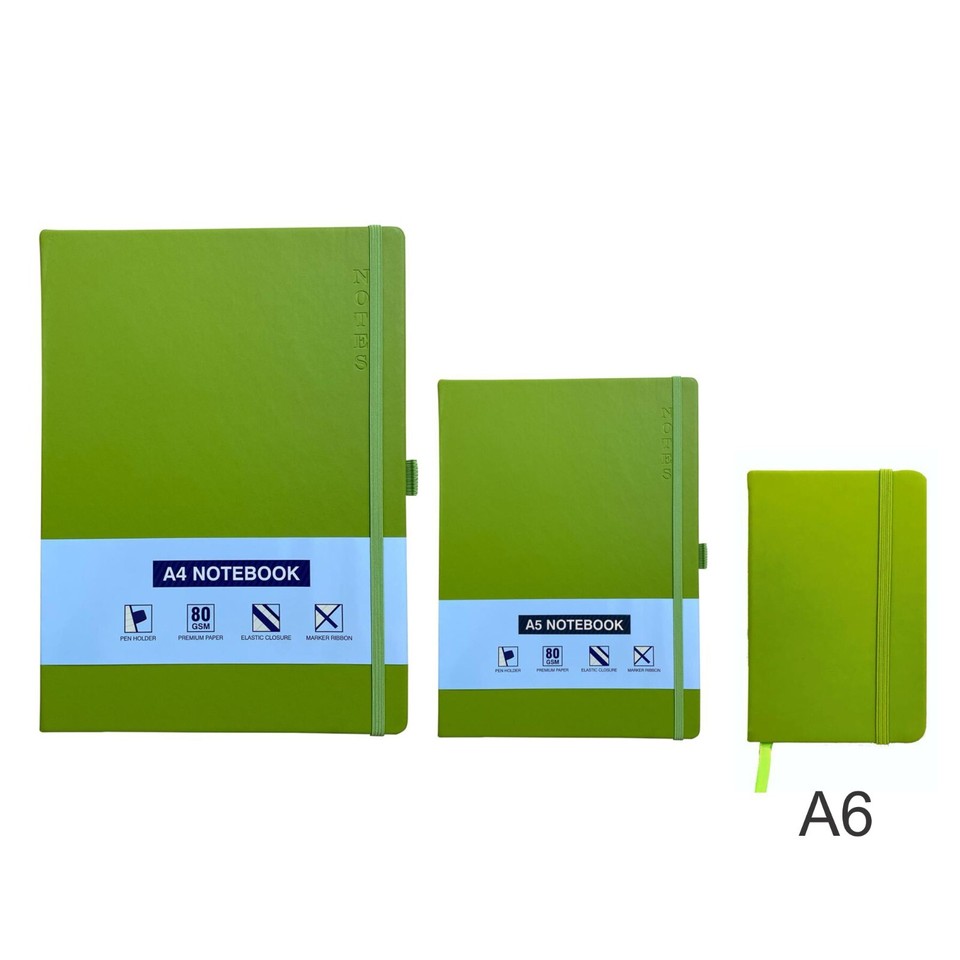 Notebook A6/A5/A4 Lined Hardback Ruled Notepad Notes Diary Journal ...