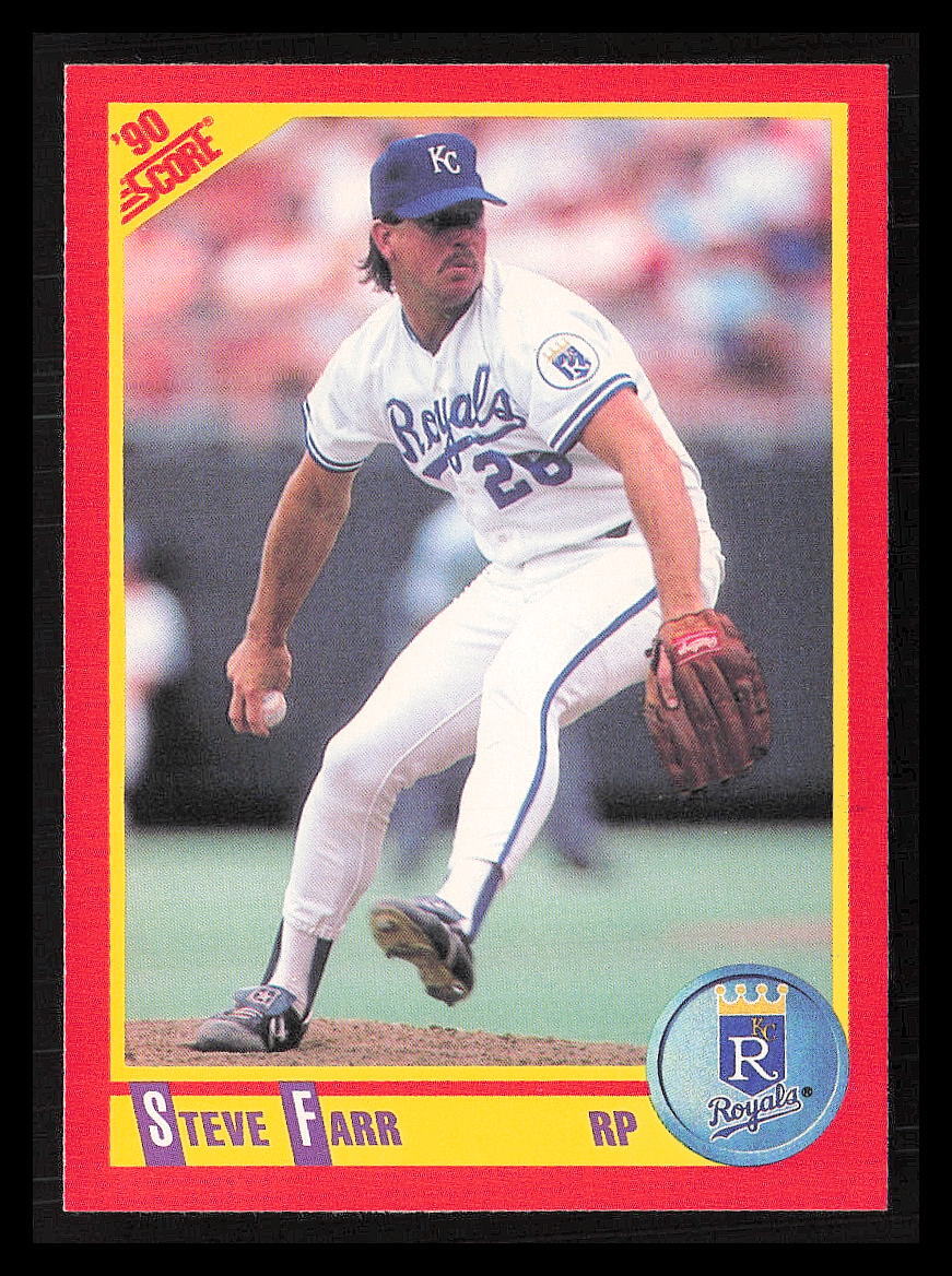 Steve Farr 1990 Score #356 Kansas City Royals | eBay
