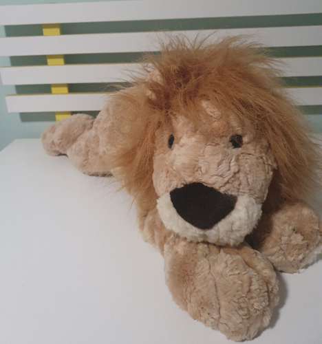 LION PLUSH TOY KEEL TOYS LARGE LONG 58CM LONG BROWN NOSE MANE AND ...