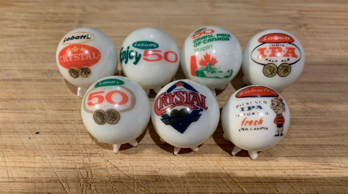 Labatts 50 Beer/biere 1 inch Shooter Size GLASS MARBLES COLLECTION ...