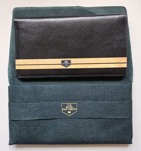 Tony Perotti Men's Full Grain Italian Bull Hide Black Leather Long ...