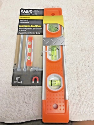 Torpedo Level, KLEIN TOOLS, MAGNETIC, 9", FOR PROFESSIONALS...SINCE ...
