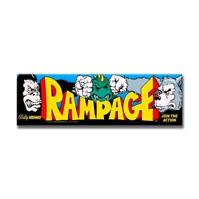 Rampage Premium Arcade Marquee For Restoration Backlit Sign | eBay