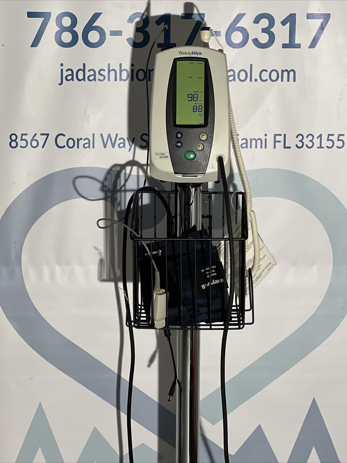 Welch Allyn 420 Vital Signs Patient Monitor w/ Rolling Stand PATIENT ...