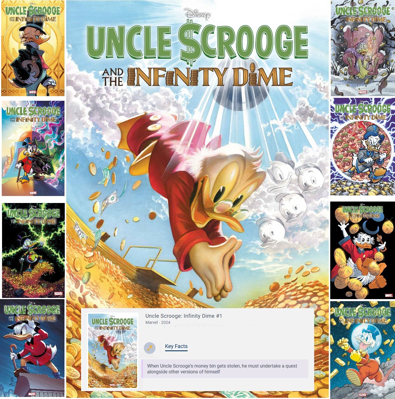 🔥 NM+ 🔥🗝️ KEY 🗝🔥 UNCLE SCROOGE AND THE INFINITY DIME 🔥ALL COVERS 6/16 ...