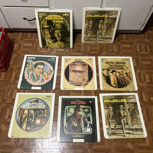 Lot of 8 RCA Selectavision Video Discs John Wayne & 1 Elvis | eBay