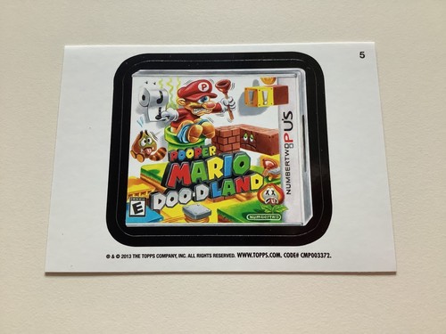 SUPER MARIO 3D LAND NINTENDO PARODY CARD 2013 WACKY PACKAGES POOPER ...