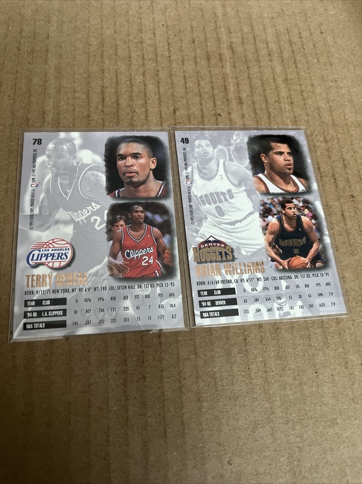 1995 Ultra GOLD MEDALLION Terry Dehere #78 & Brian Williams #49 Cards ...