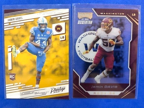 NFL - Jamin Davis 2021 Panini Prestige RC & 2021 Chronicles Playoff ...