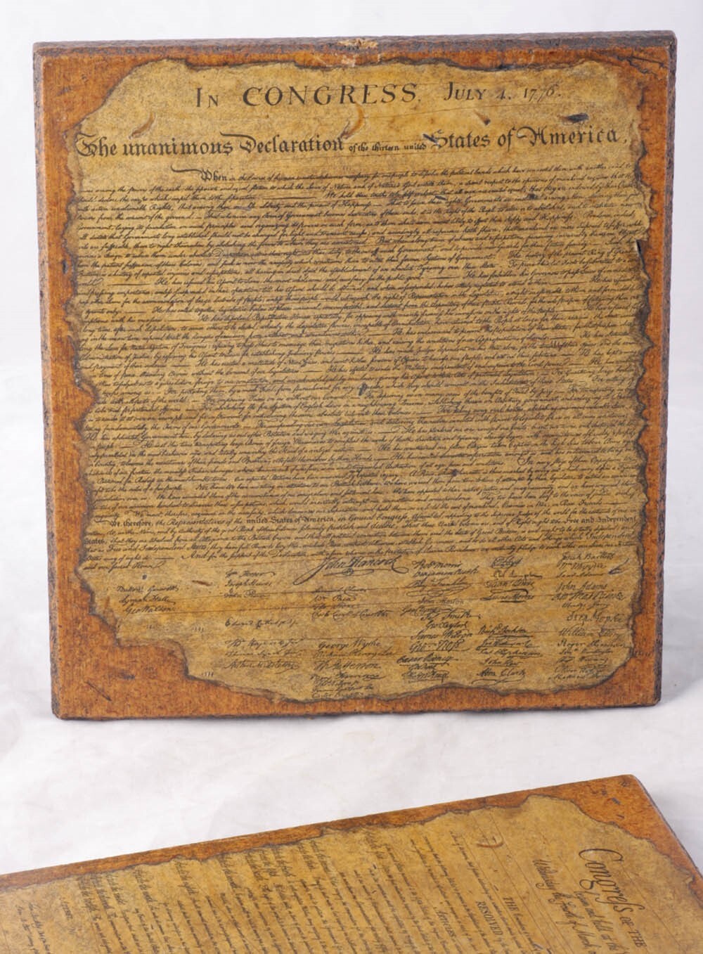 Historic Document wall hanging 1776 US Declaration of Independence 1789 ...