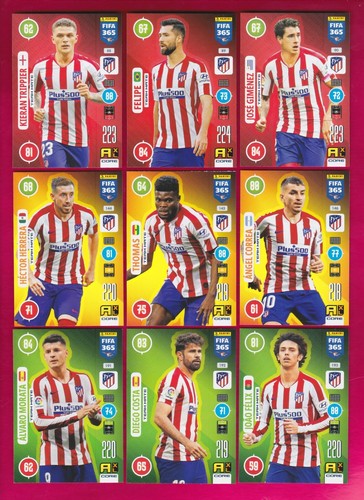 Atlético de Madrid - Team Members 9 cards Set - 2021 Panini FIFA 365 ...