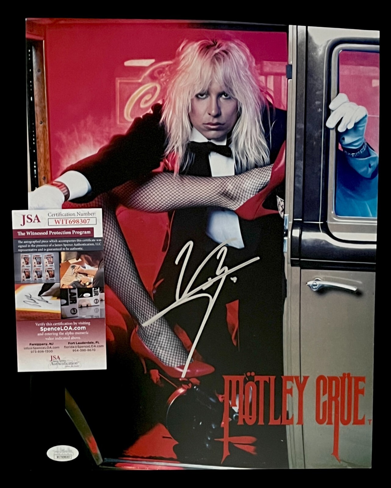 MOTLEY CRUE'S VINCE NEIL HAND SIGNED GLOSSY 11X14 PHOTO. THEATER OF ...
