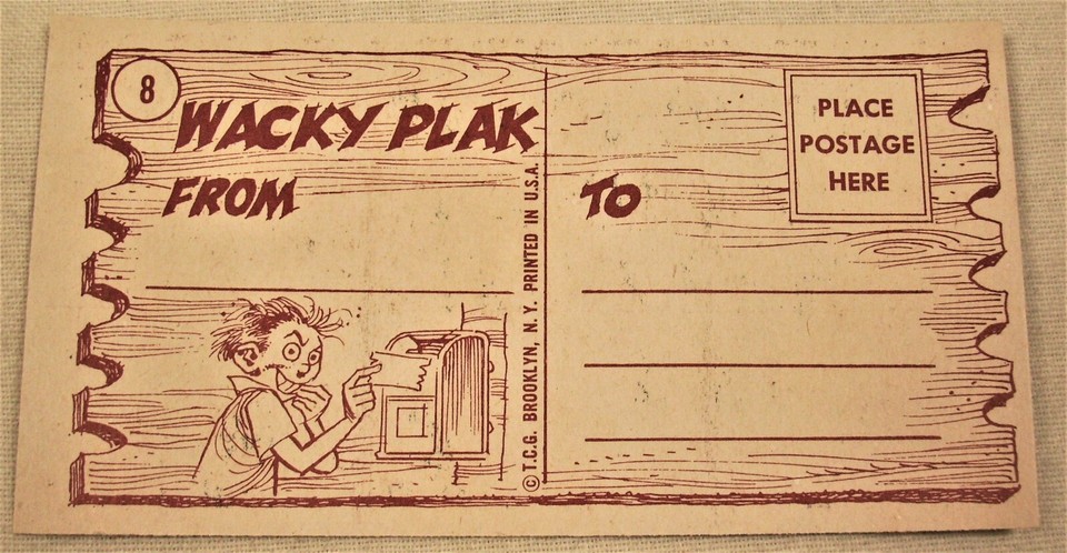 1959 TOPPS ☆ WACKY PLAK Non-Sport TRADING CARDS ☆ U Pick Em ☆ Group #1 ...
