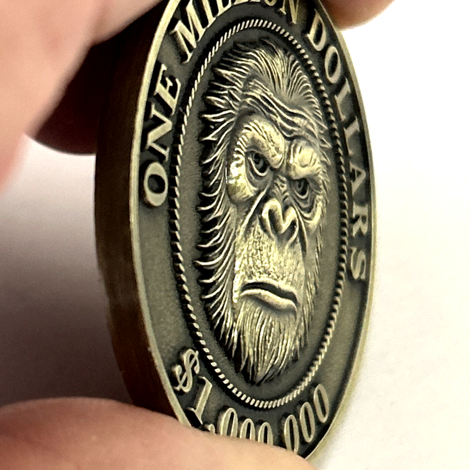 Sasquatch - Yeti $1 MILLION DOLLAR REWARD Lucky 1.75" 3D Token Coin NEW ...