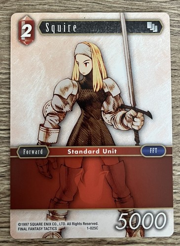 Carte 1-025 Squire Final fantasy trading card game Square Enix Us ...