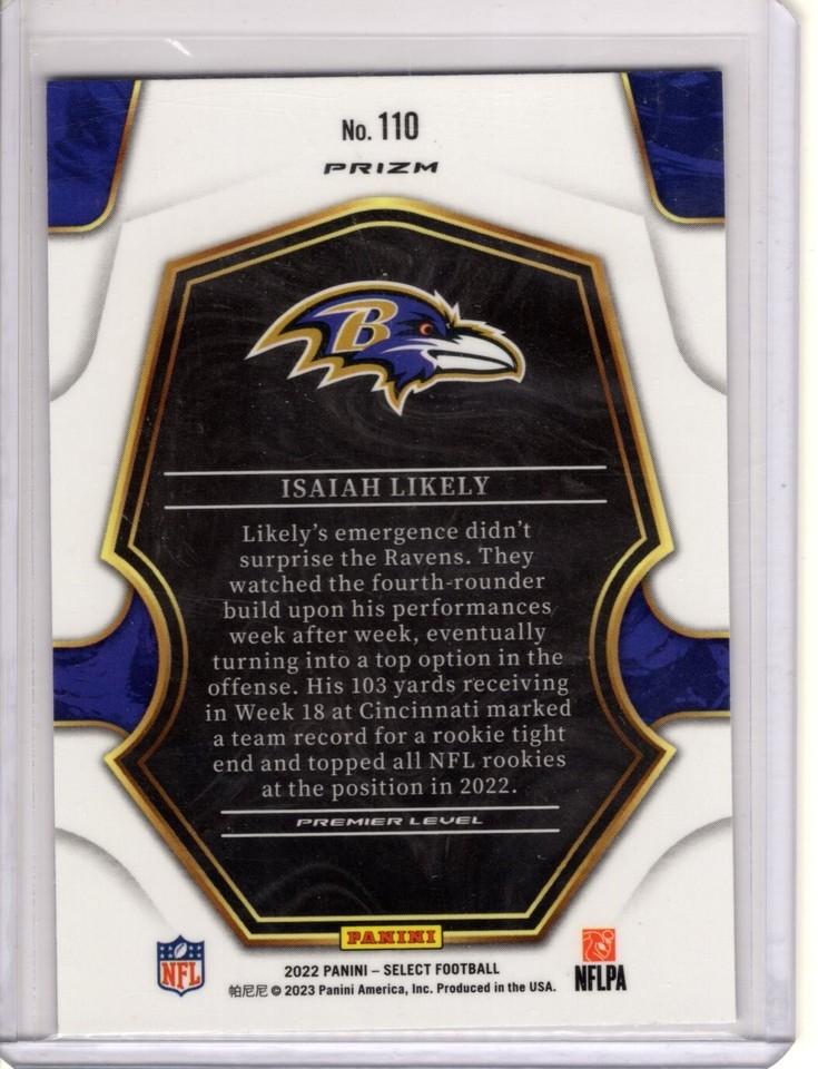 2022 Select Silver Isaiah Likely RC #110 | eBay