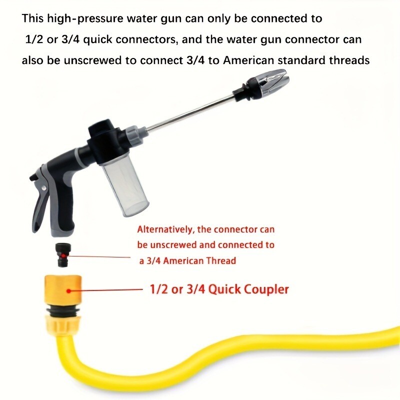 High Pressure Water Lance Hose Pipe Nozzle Jet Garden Car Washer Spray ...