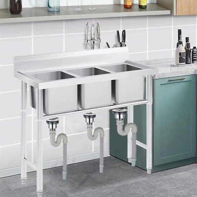 3-Compartment Sinks - 3 Compartment Kitchen Sink