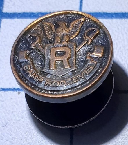 Orig 1930s CAMP ROOSEVELT CCC Civilian Conservation Corps Insignia ...