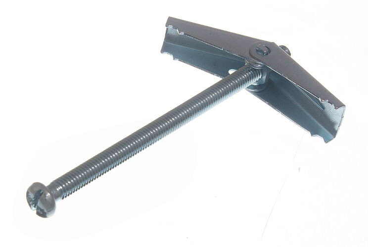 25 X Plasterboard Spring Toggle + Screws Hollow Wall Anchors M5 X 75mm ...