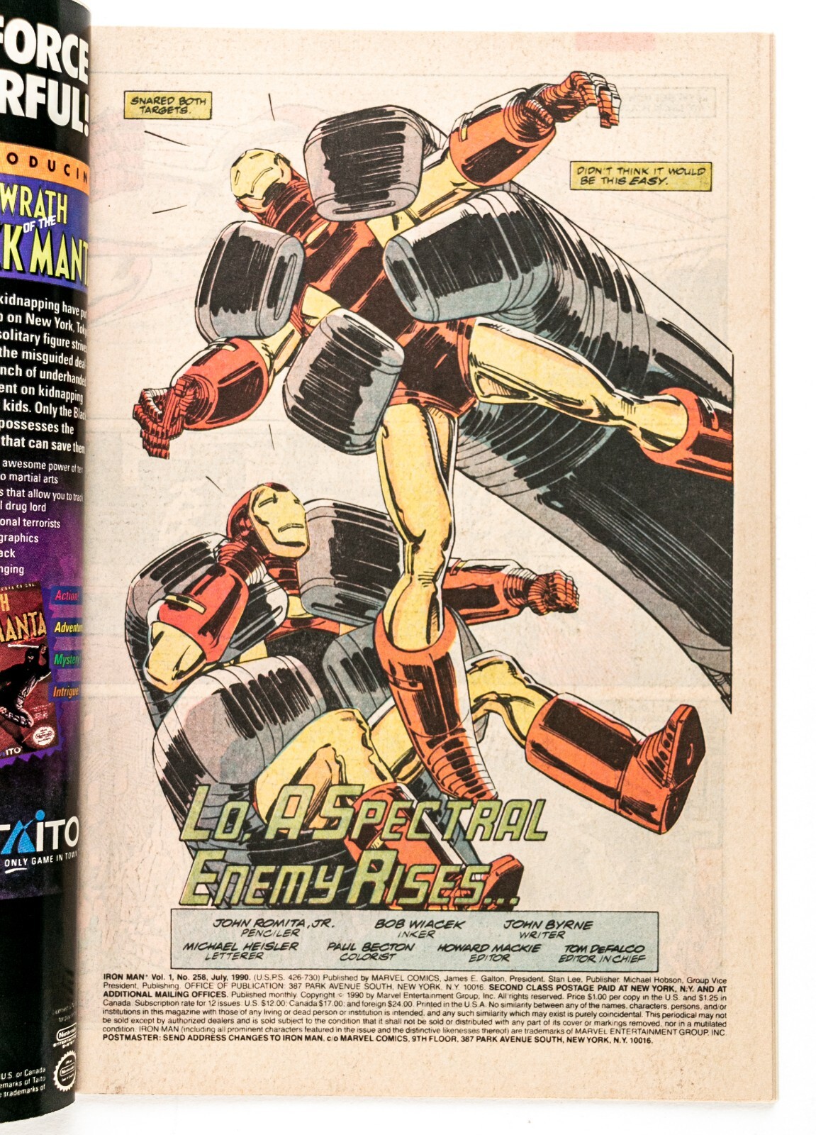 Invincible Iron Man #258 (1990 Marvel) Armor Wars II, John Romita Jr ...