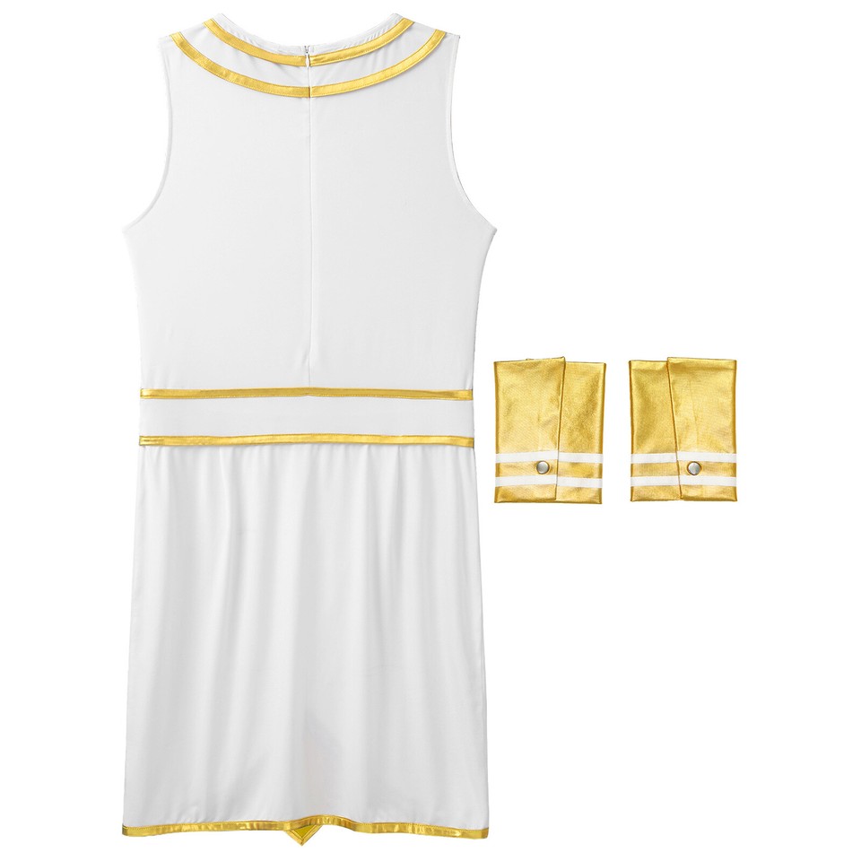 Men Ancient Greek Roman Toga Costume Egyptian Pharaoh Halloween Cosplay ...