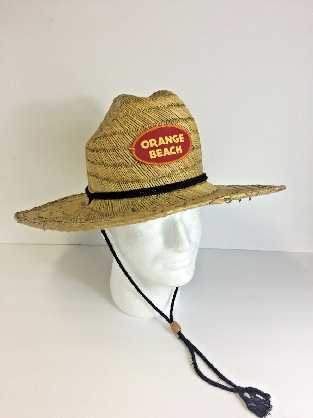 TRUE Retro VINTAGE BEACH HAT.~ ORANGE BEACH~ Straw B… - Gem