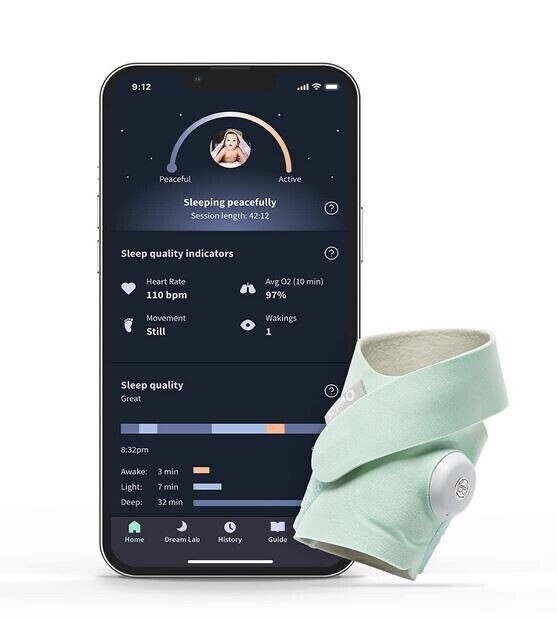 Owlet Dream Sock® - FDA-Cleared Smart Baby Monitor - Track Live Pulse ...