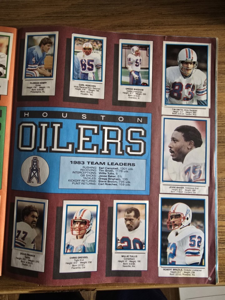 🏈 1984 Topps Football STICKER ALBUM COMPLETE Stamps MONTANA PAYTON LT 🏈 ...