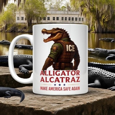 Make America Safe Again Alligator Alcatraz Coffee Mug | eBay