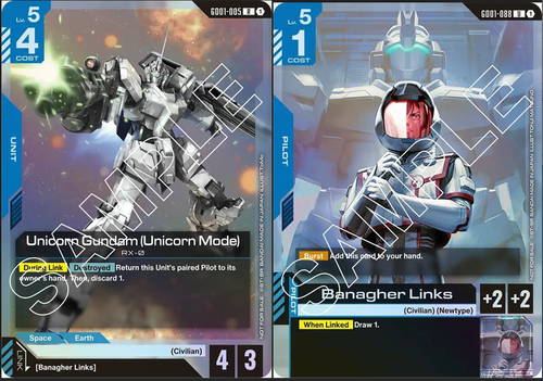 Gundam TCG Unicorn Gundam & Banagher Links Set Release Event Promo ...