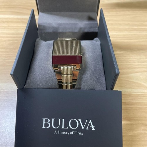 BULOVA Computron LED Digital Quartz 31.1mm×40.3mm Gold Stainless ...