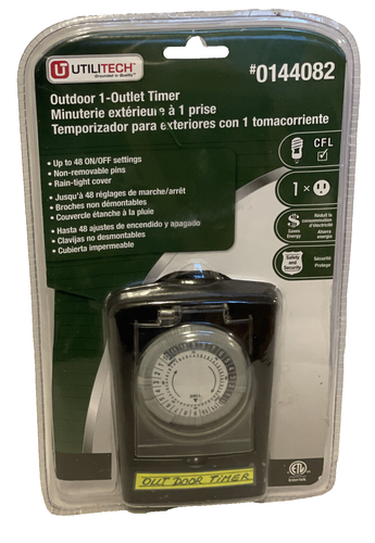 Utilitech Outdoor 1- Outlet Timer #0144082 Used with Packaging | eBay