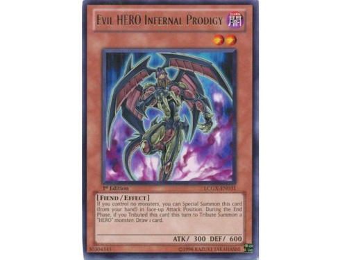 Yu-Gi-Oh Evil Hero Infernal Prodigy - LCGX-EN031 - Rare 1st Edition | eBay