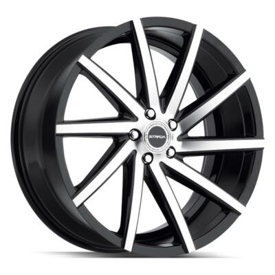 26 inch 26x9.5 Strada SEGA Black Machined wheels rims 6x5.5 6x139.7 +24 ...