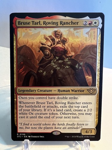 MTG - Bruce Tarl Roving Rancher - Outlaws at Thunder Junction - NM Rare ...