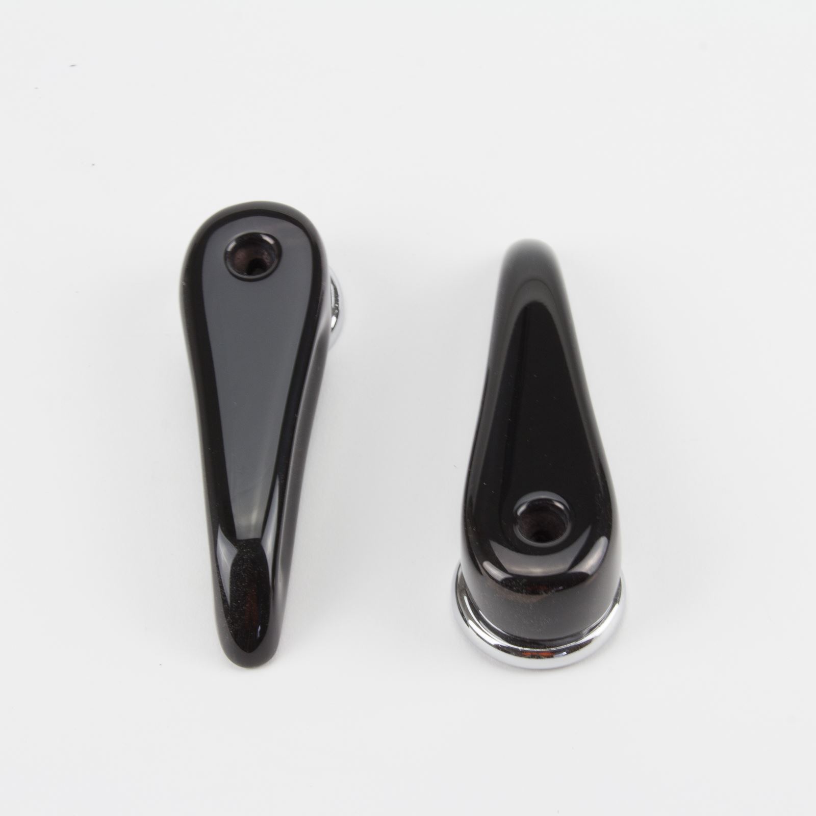 Classic Mini interior door handles - charcoal gloss black open handle ...