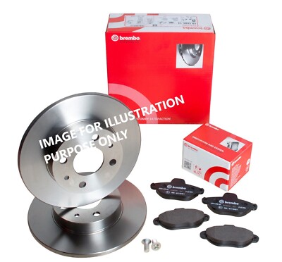 FOR FIAT Panda 1.4 100HP 169 BREMBO REAR BRAKE DISCS 240MM & BRAKE PADS ...